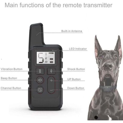 Remote Control Dog Training Collar, IP67 Waterproof, Rechargeable, Anti ...