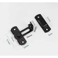 Large 90 Degree Right Angle Door Lock Buckles Curved Lock Bolts Sliding ...