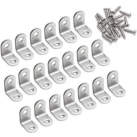 Aiperq - Soporte de ángulo recto de 90 grados (20 x 20 x 16 mm, forma ...