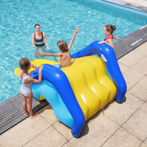 Tobogán inflable para piscina Tobogán acuático con aspersor incorporado ...