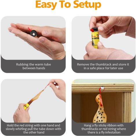 Potente rodillo para moscas, papel matamoscas, tablero matamoscas ...