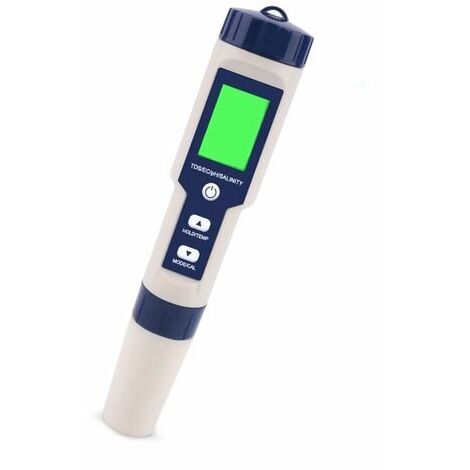Medidor de pH Aiperq, 5 en 1, medidor de pH/TDS/EC/ORP/temperatura, monitor de calidad del agua ...