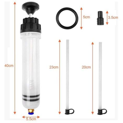 Juego de 5 jeringas de aceite de 500 cc, extractor de aceite para engranajes y anticongelante de ...