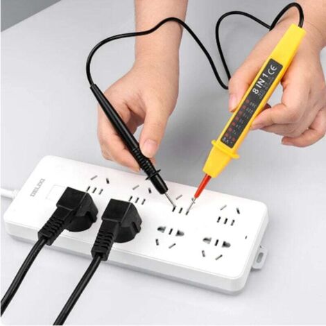 Probador de circuito eléctrico 8 en 1, comprobador de voltaje ...