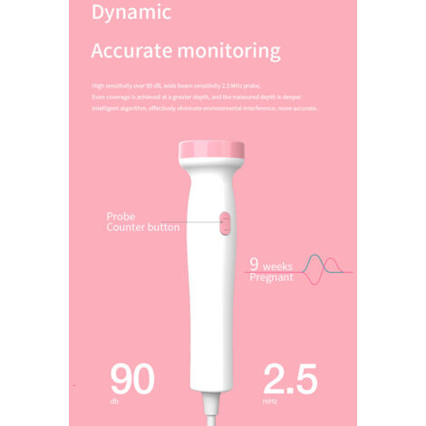 Monitor de frecuencia cardíaca fetal Doppler para bebés durante el ...
