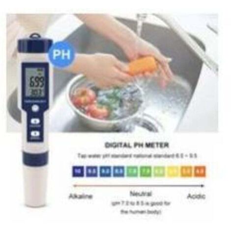 Probador de agua multifuncional 5 en 1, medidor digital de TDS/EC/salinidad/PH/temperatura para ...