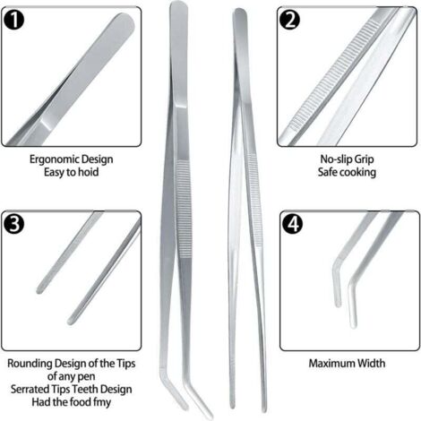 Set di 2 pinze da cucina professionali, multiuso e multifunzionali con ...