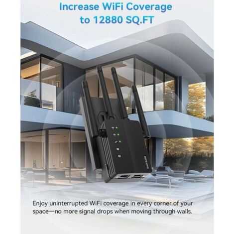 Leistungsstarker WLAN-Repeater, 1200 Mbit/s, leistungsstarker WLAN-Verstärker, 2,4 G, 5,8 G, 2 ...