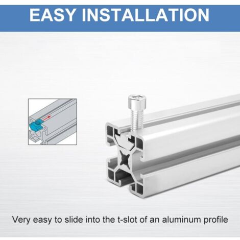T-Muttern, 50 Stück T-Gleitmuttern, Gewinde-Möbelhammerköpfe, T-Nut ...