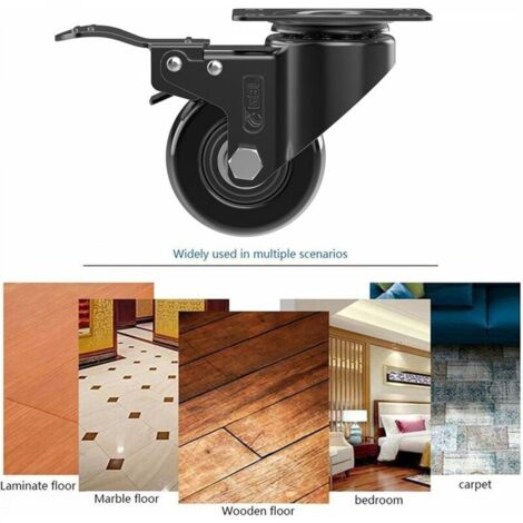 YMYNY 4 ruedas giratorias silenciosas de 50 mm, ruedas para muebles con ...