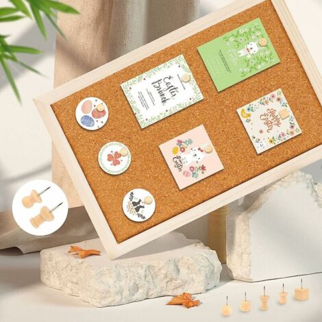 Chinchetas de madera decorativas de 180 piezas, chinchetas de madera ...