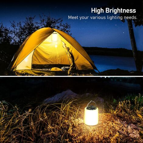 Linterna de camping recargable Crediri, luz LED recargable para camping ...