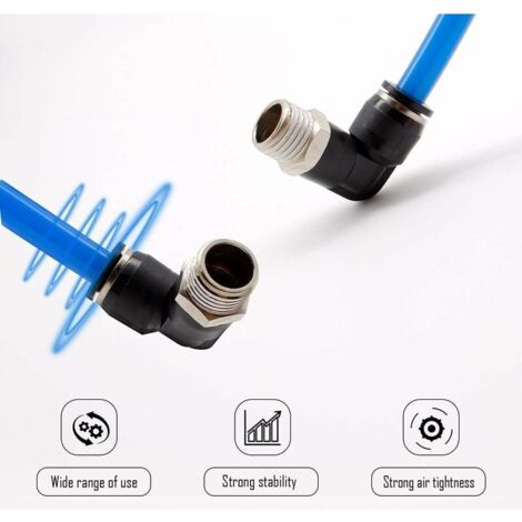 Conectores neumáticos YMYNY de 4 piezas, dos modelos diferentes (8 mm × ...