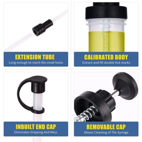 Jeringa de aceite YMYNY, jeringa de succión de aceite - Bomba de transferencia de 500 cc, bomba ...