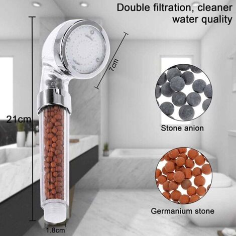 Ducha Ulisem, ducha de mano iónica de 3 modos de color con cambio de ...