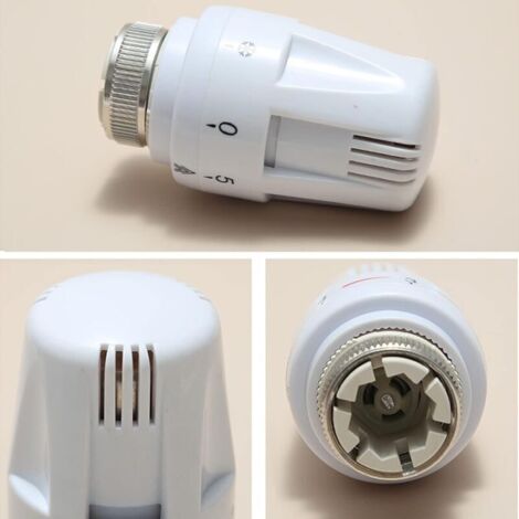 Juego de 4 cabezales de válvula termostática para radiador, M 30 x 1,5, cabezales de repuesto ...