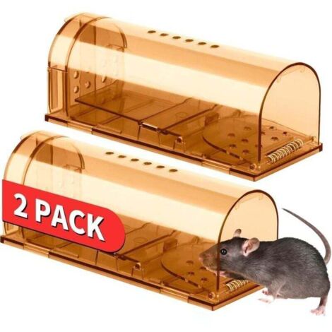 Juego de 2 trampas para ratones, trampas para ratones vivos, trampas ...