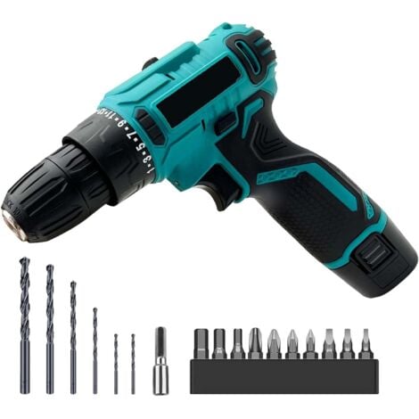 Drill bit, 12V cordless drill bit set, 1500 Ah battery, 50 Nm, 25+1 ...