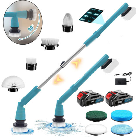 Cordless Electric Cleaning Brush, Rotating Brush with 8 Brush Heads ...