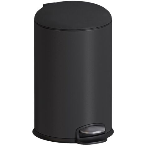 Cosmic Bathroom Waste Bin Sanitary Paper Bin Matte Black Essentials (5L)