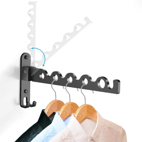 Porte-vêtements mural pliable, crochet pour vêtements, crochet pour ...