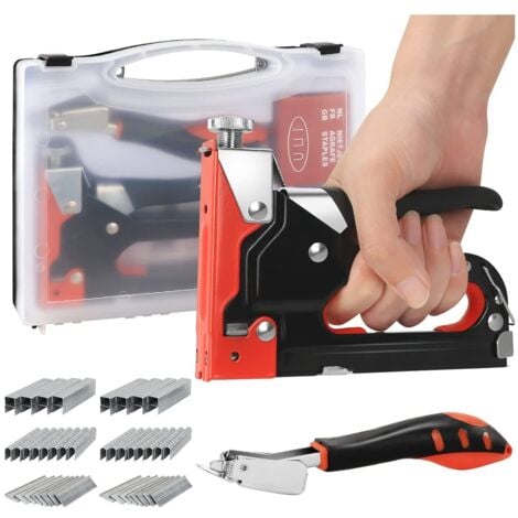 Kit pistolet agrafeur robuste 3 en 1 manuel avec 2400 agrafes et ...