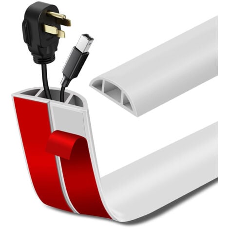 Goulotte Passe Cable Flexible, Cache Fil Électrique pour Sol Mural ...