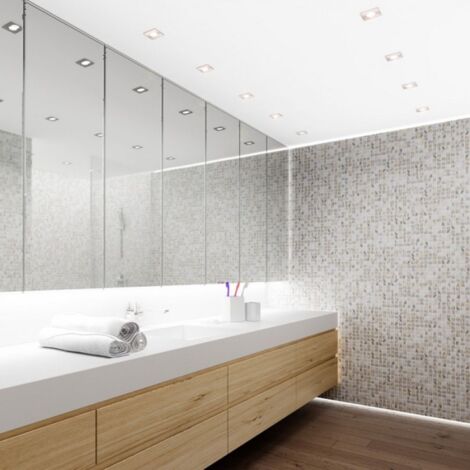 Einbaustrahler SPLASH SQ Chrom 230V GU10 50W IP65