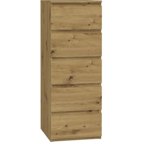 VENICE Spacious modern 5-drawer chest Minimalist design Dimensions ...