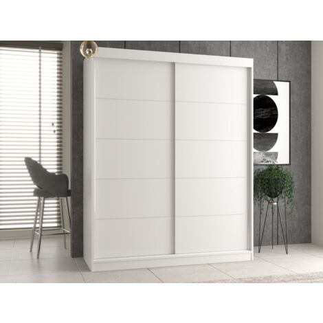 PAOLO - Wardrobe with 2 sliding doors - Wardrobe W 160 cm - 2-door walk ...