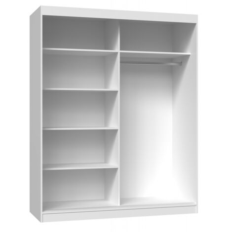 PAOLO - Wardrobe with 2 sliding doors - Wardrobe W 160 cm - 2-door walk ...