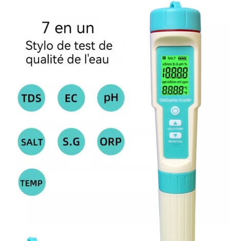 Swimming Pool Water Analysis 7 in 1 Water Quality Monitor, Water ...