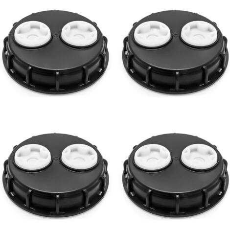4 Pack 6.5 Inch IBC Tank Caps, High Chemical Resistance, Double Vents ...