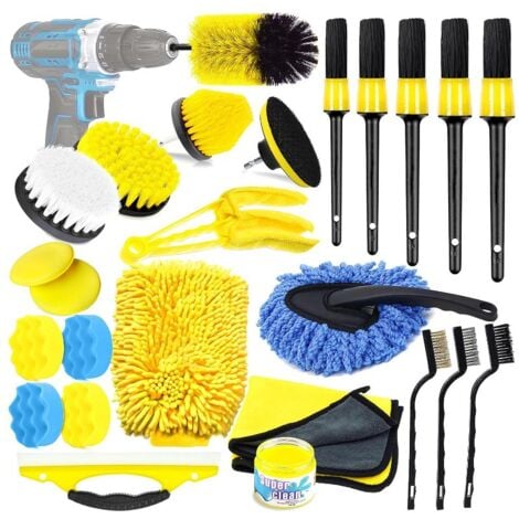 25 Pack, Car Cleaning Kit - Car Interior and Exterior Care Kit - Car ...