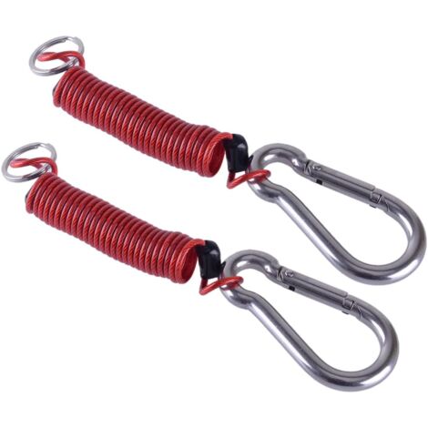 Two Replacement Coiled Safety Cables, Brake Cables, Spring Cables for ...