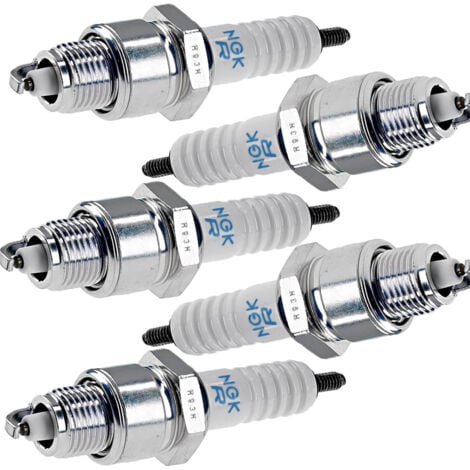 C7E, 5 Pack, NGK Spark Plug, NGK Spark Plug for Motorcycle, Curved Beam ...