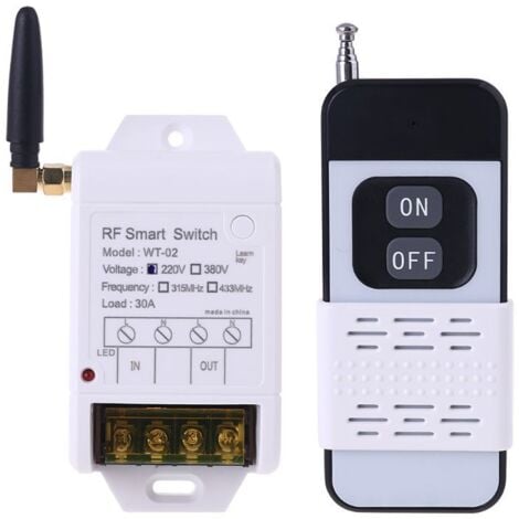 Wireless Remote Control Receiver Switch 315MHZ 433MHZ + 220V 380V 30A ...