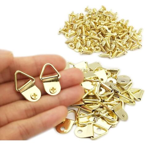 50 Pieces Picture Hook, Picture Clip, Photo Triangular Frame Rings ...