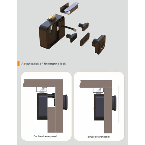 Smart Cabinet Lock, Electronic Biometric Fingerprint Lock, Drawer, Door ...