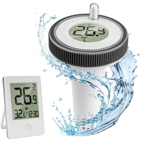 Wireless Pool Thermometer, Swimming Pool Thermometer Wireless Floating ...