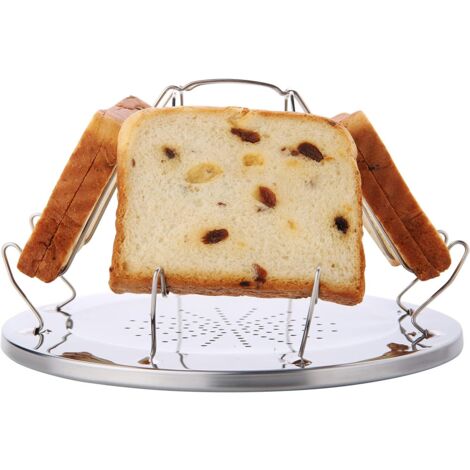 4 Slice Toast Tray Toast Rack,Camping Toaster with Foldable Stand ...