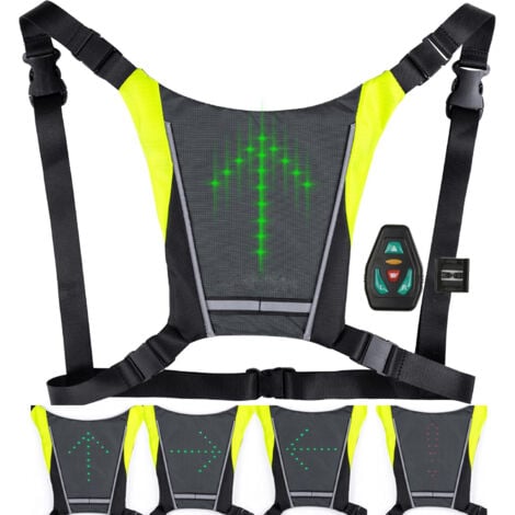 Sequin cycling vest. Improved 2-in-1 LED vest. Adjustable shoulder ...