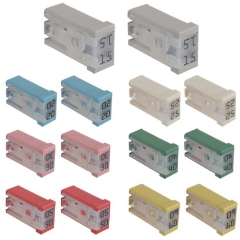14PCS Mini Split Cartridge Fuse Kit for Automotive MCASE 15A 20A 25A ...