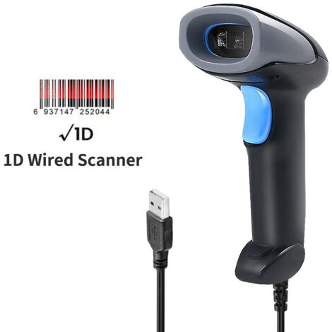 Laser Barcode Scanner, Barcode Scanner, Universal---Wired 1D