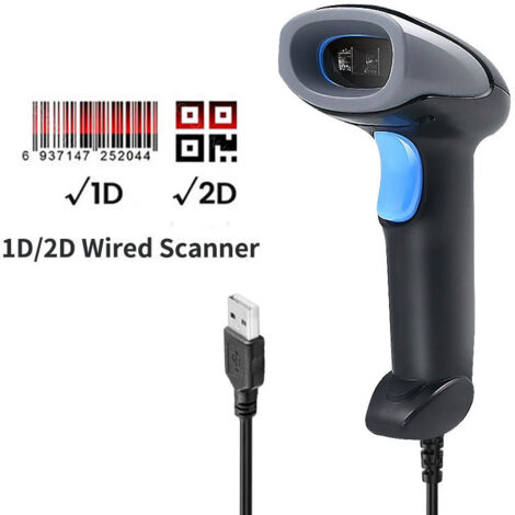 Laser Barcode Scanner, Barcode Scanner, Universal---Wired 2D