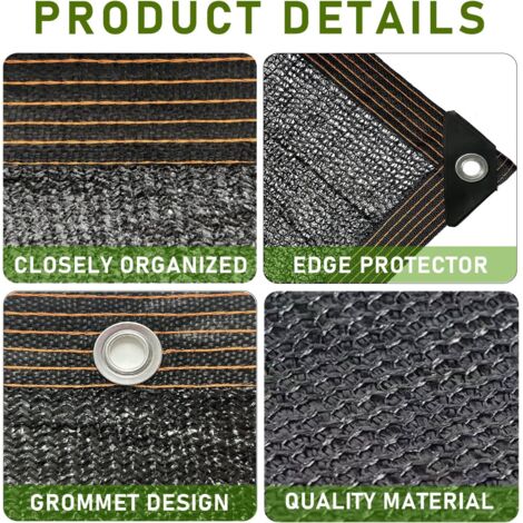 Shade sail - for terraces and gazebos 2x2 m, rectangular terrace and ...