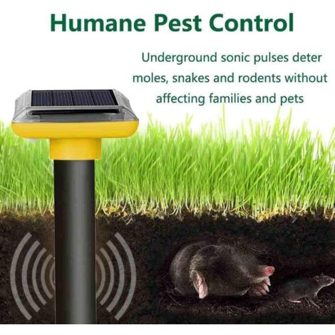 Set of 4 Solar Mouse Repellents - Mouse Repellent - Vole Repellent ...