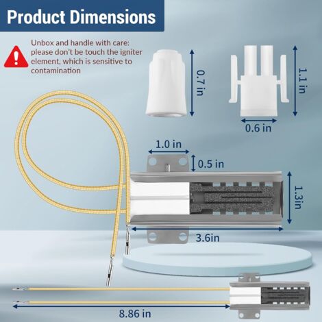 Pack Gas Oven Igniter Compatible with WB13K21, IG9998, AP2020569 ...