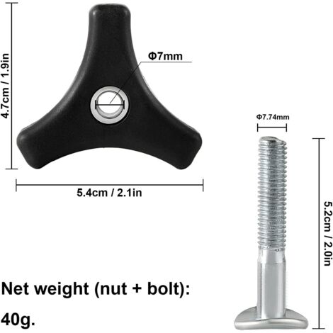 Sets Lawn Mower Handle Nuts and Bolts, Triangle Handle Fixing Screw Set ...