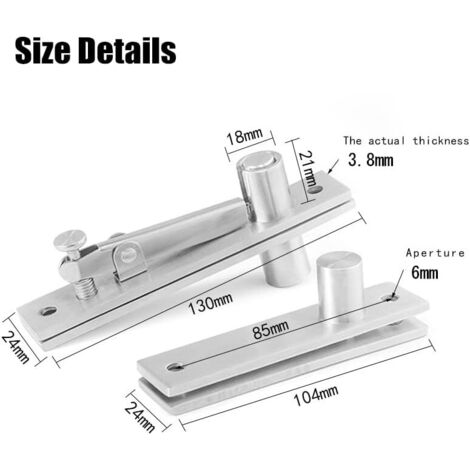 Stainless Steel Door Pivot Hinge 360 Degree Rotation Heavy Duty ...
